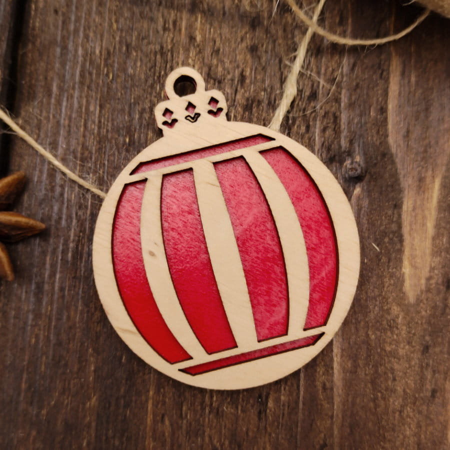 Bombka BD10 - drewniana ozdoba choinkowa - Inna marka | Sklep EMPIK.COM