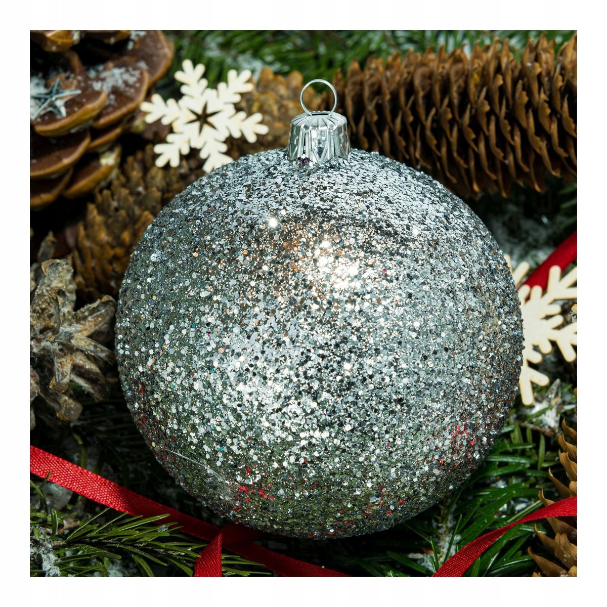 Bombka choinkowa szklana 10cm , brokatówka, bombka brokatowa - Inna marka | Sklep EMPIK.COM