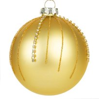 Bombka Choinkowa Szklana (Fi) 10 Cm Złoty - Eurofirany | Sklep EMPIK.COM