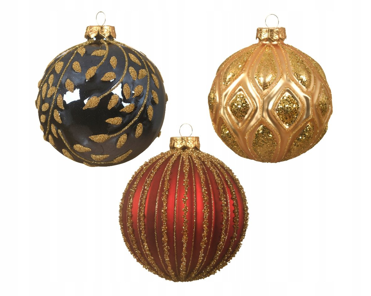 Bombka Choinkowa Zdobiona Szklana 10 Cm - Kaemingk | Sklep EMPIK.COM