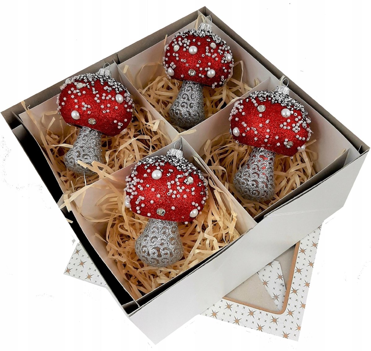Bombka dekorowana, Bombki kształtki bombka 13 cm 4 szt. - ABC | Sklep ...