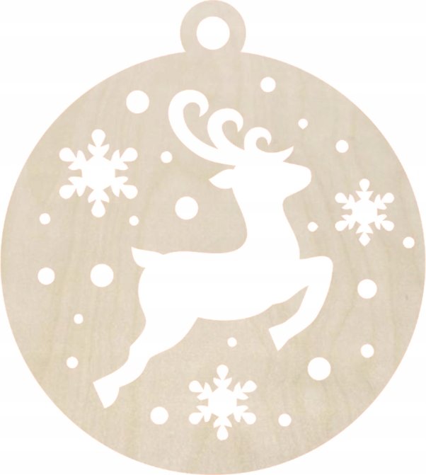BOMBKA Renifer Świąteczna Drewniana ozdoba na choinkę RÓŻNE KOLORY ...