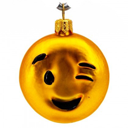 Bombka szklana choinkowa figurka emoji z oczkiem emotikon - DecorGuru ...