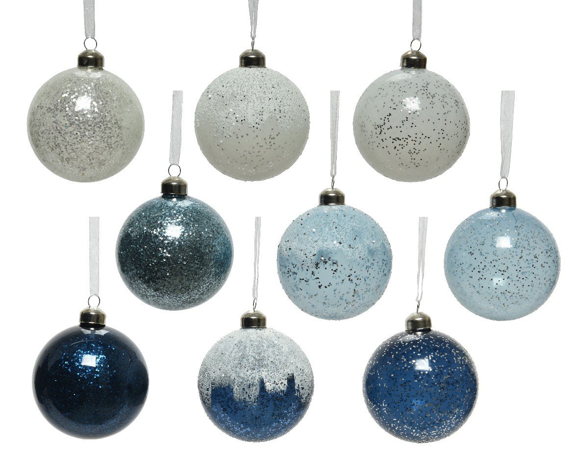 Bombka Szklane Ozdoba Na Choinkę Brokatowa 8Cm - ABC | Sklep EMPIK.COM