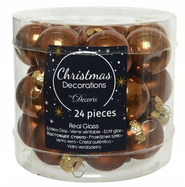 Bombki choinkowe brązowe zestaw 24 szt. - Kaemingk | Sklep EMPIK.COM