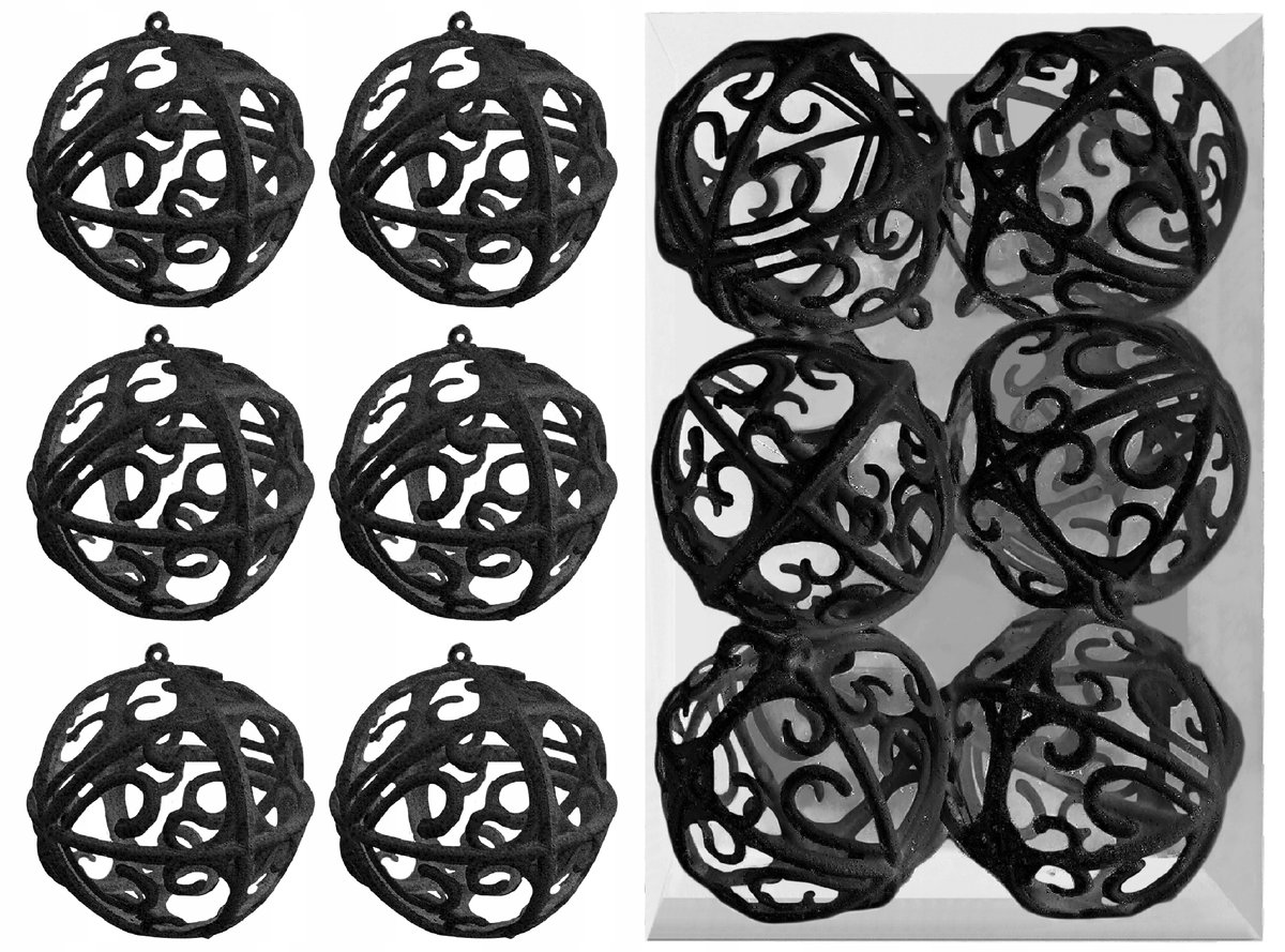 Bombki Choinkowe Tutumi Czarne Zestaw 6 Szt - Tutumi | Sklep EMPIK.COM