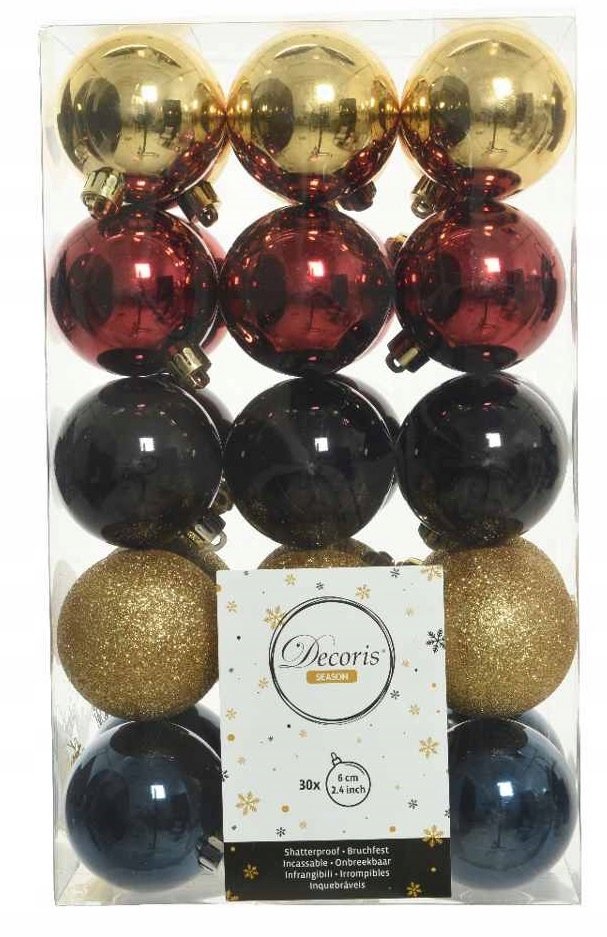 Bombki choinkowe wielokolorowe zestaw 30 szt. - Kaemingk | Sklep EMPIK.COM