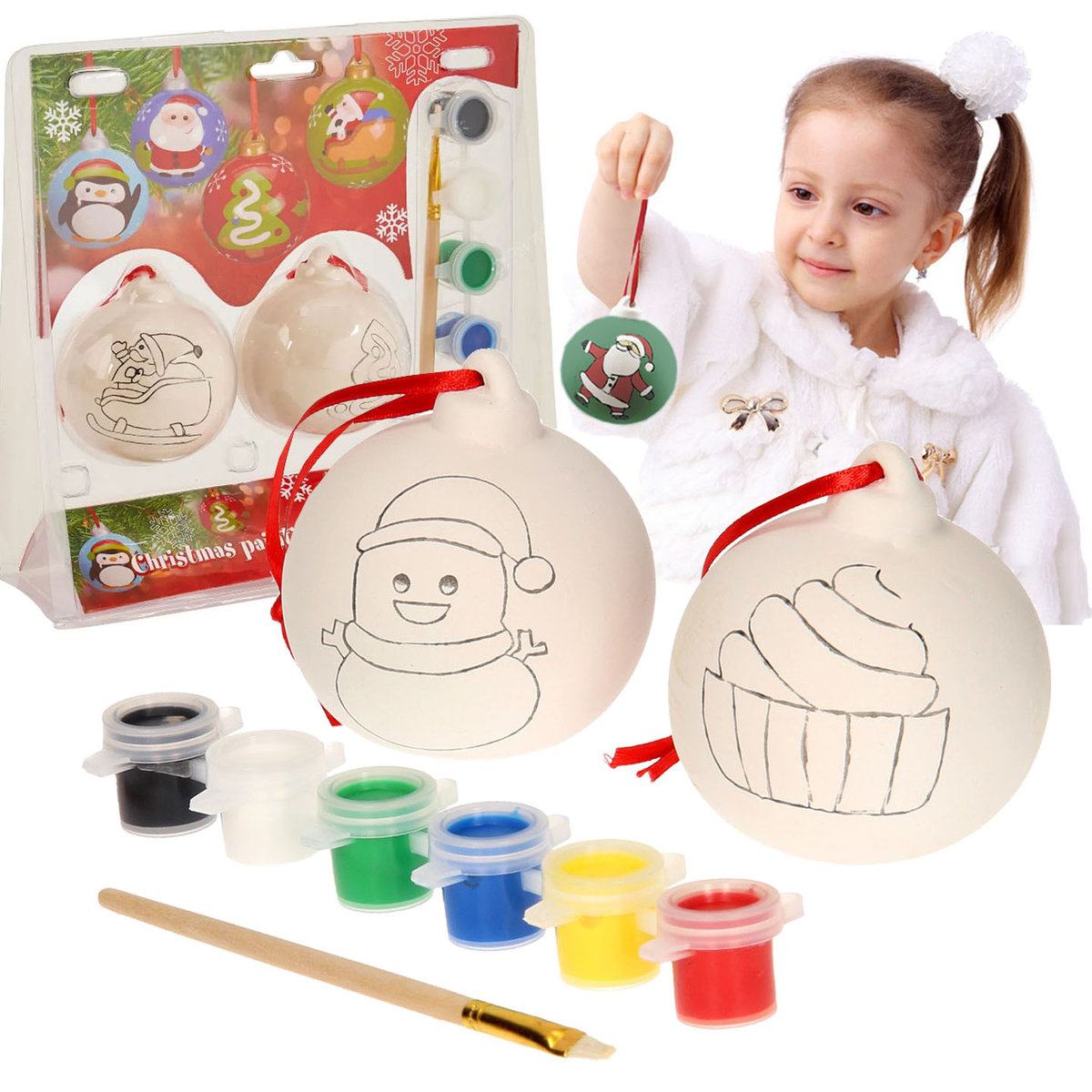 Bombki Do Malowania +Farby Diy Kreatywny Prezent - Artmaker | Sklep ...