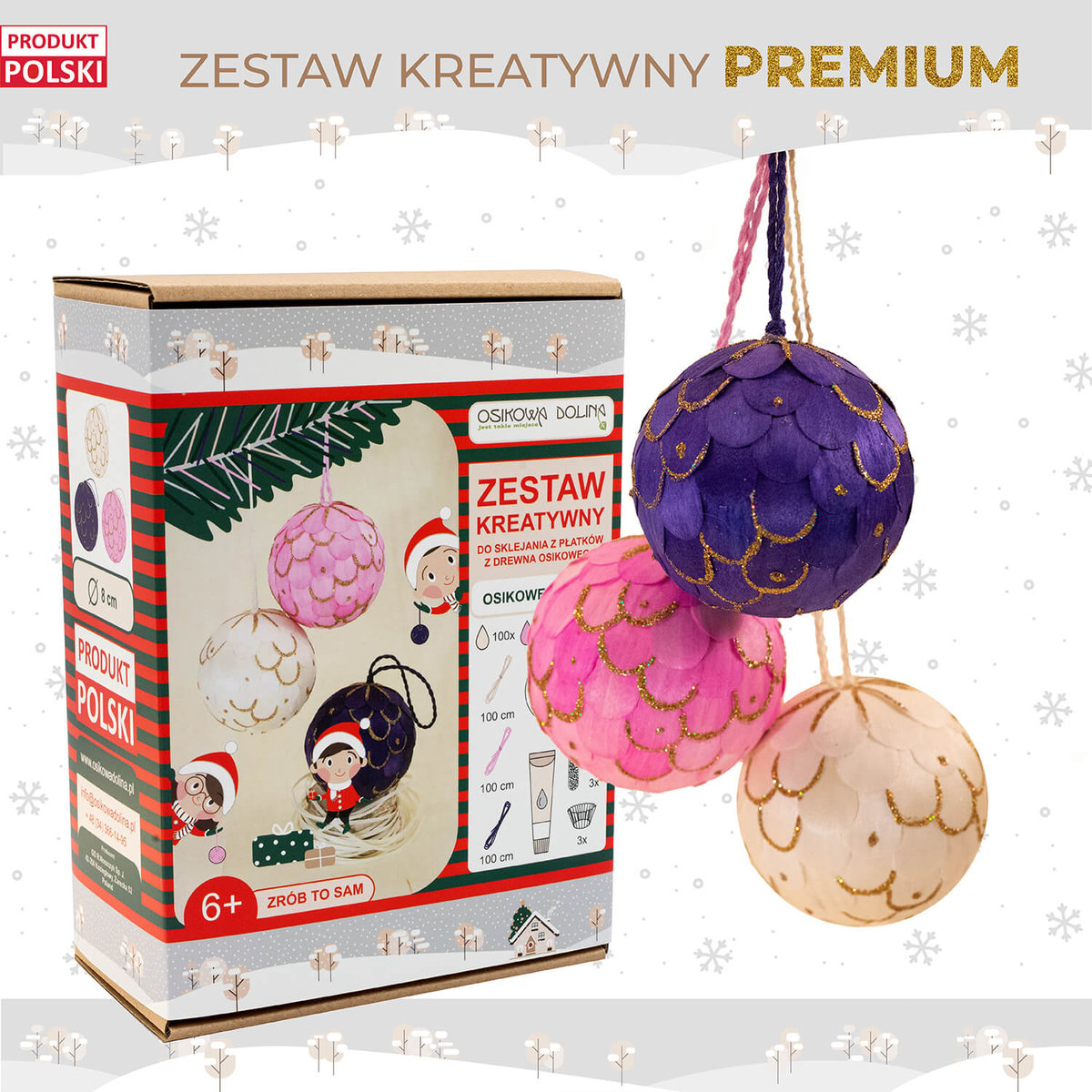 Bombki Zestaw Kreatywny Premium Dla Dzieci - Osikowa Dolina | Sklep ...