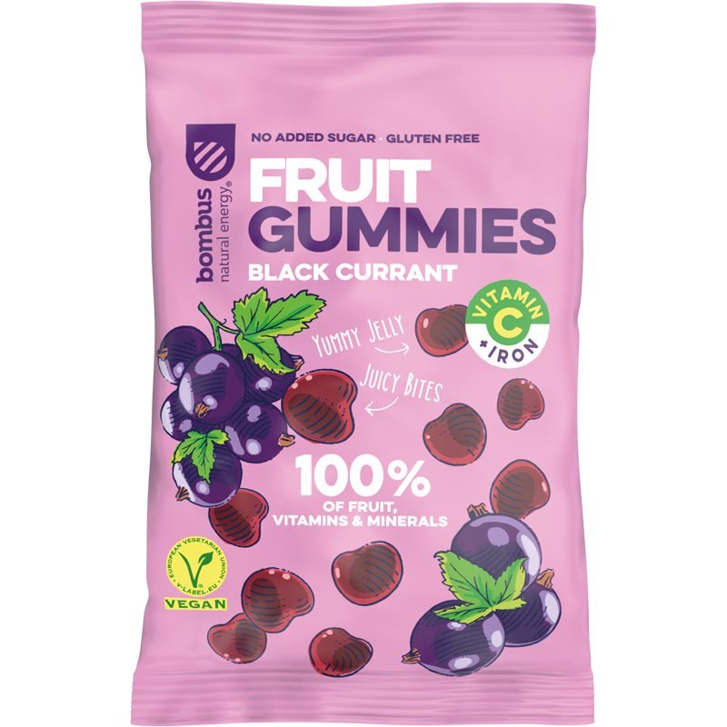 Bombus Fruit Gummies cukierki owocowe smak Black Currant 35 g | Sklep EMPIK.COM