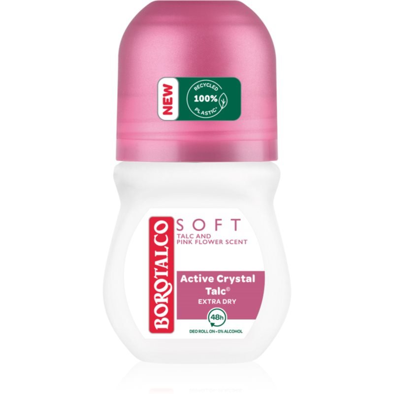 Borotalco Soft Talc & Pink Flower dezodorant roll - on bez alkoholu 50 ml | Sklep EMPIK.COM