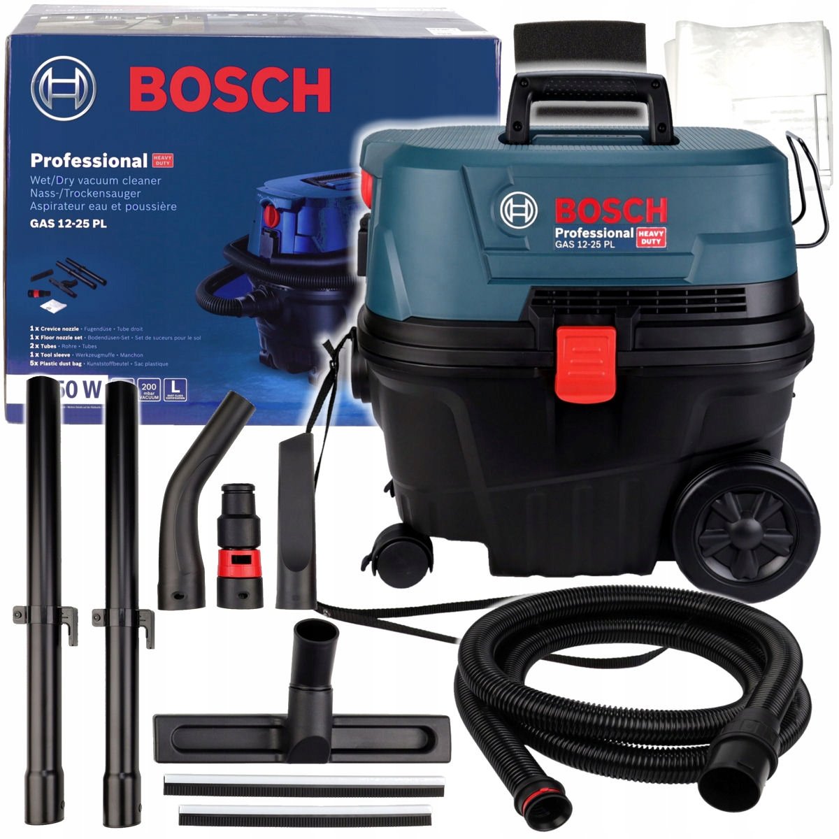 Bosch Professional Odkurzacz Gas 12-25 Pl do Pyłów i Wody, 25l Mocny ...