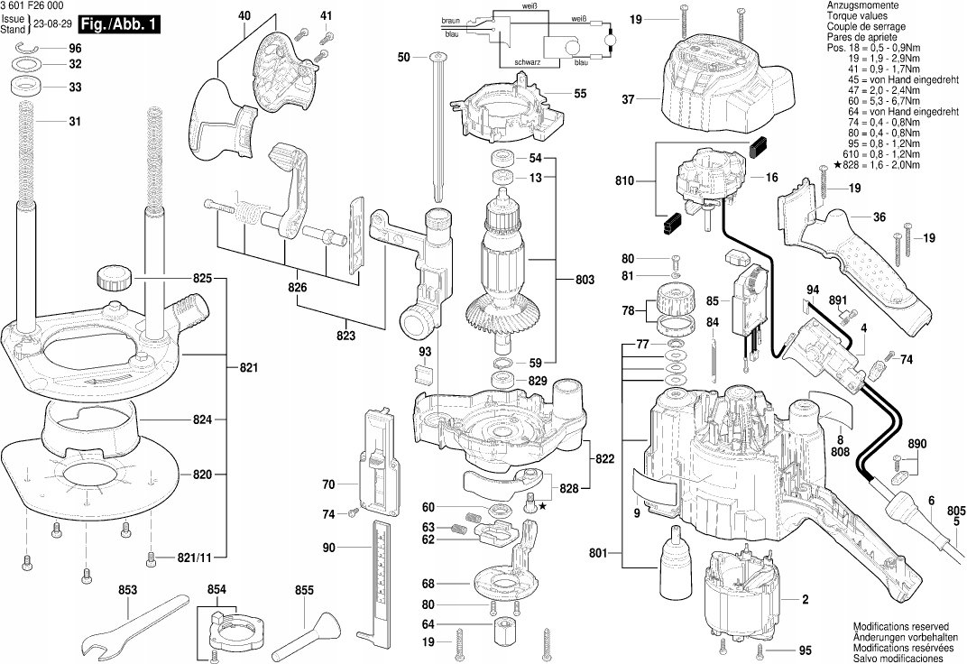 Bosch regulator prędkości do frezarki górnowrzecionowej GOF 1250 CE ...