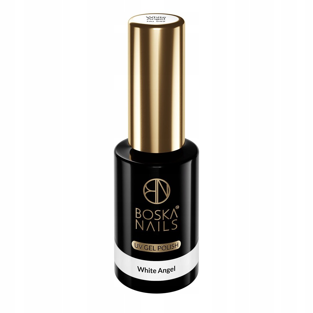 BOSKA NAILS Lakier hybrydowy biały do paznokci White Angel 10ml duży ...