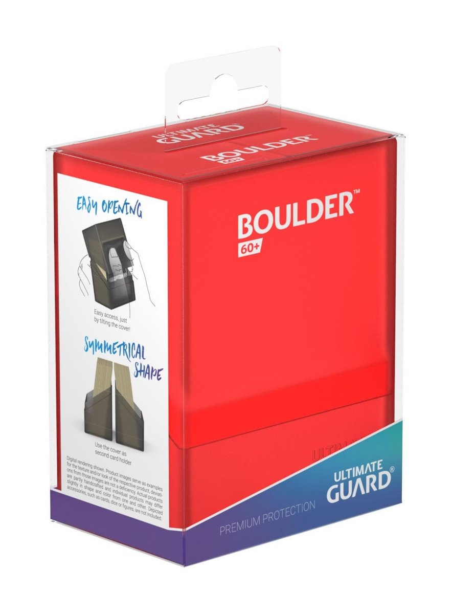 Boulder Deck Case 60+ Standard Size Ruby Ultimate Guard - Ultimate Guard | Sklep EMPIK.COM