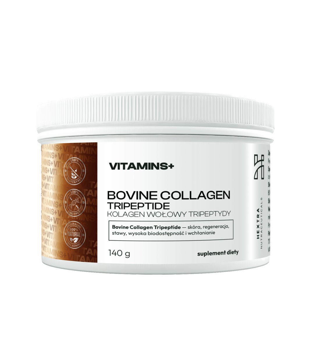 BOVINE COLLAGEN TRIPEPTIDE 140g kolagen wołowy tripeptydy, skóra ...