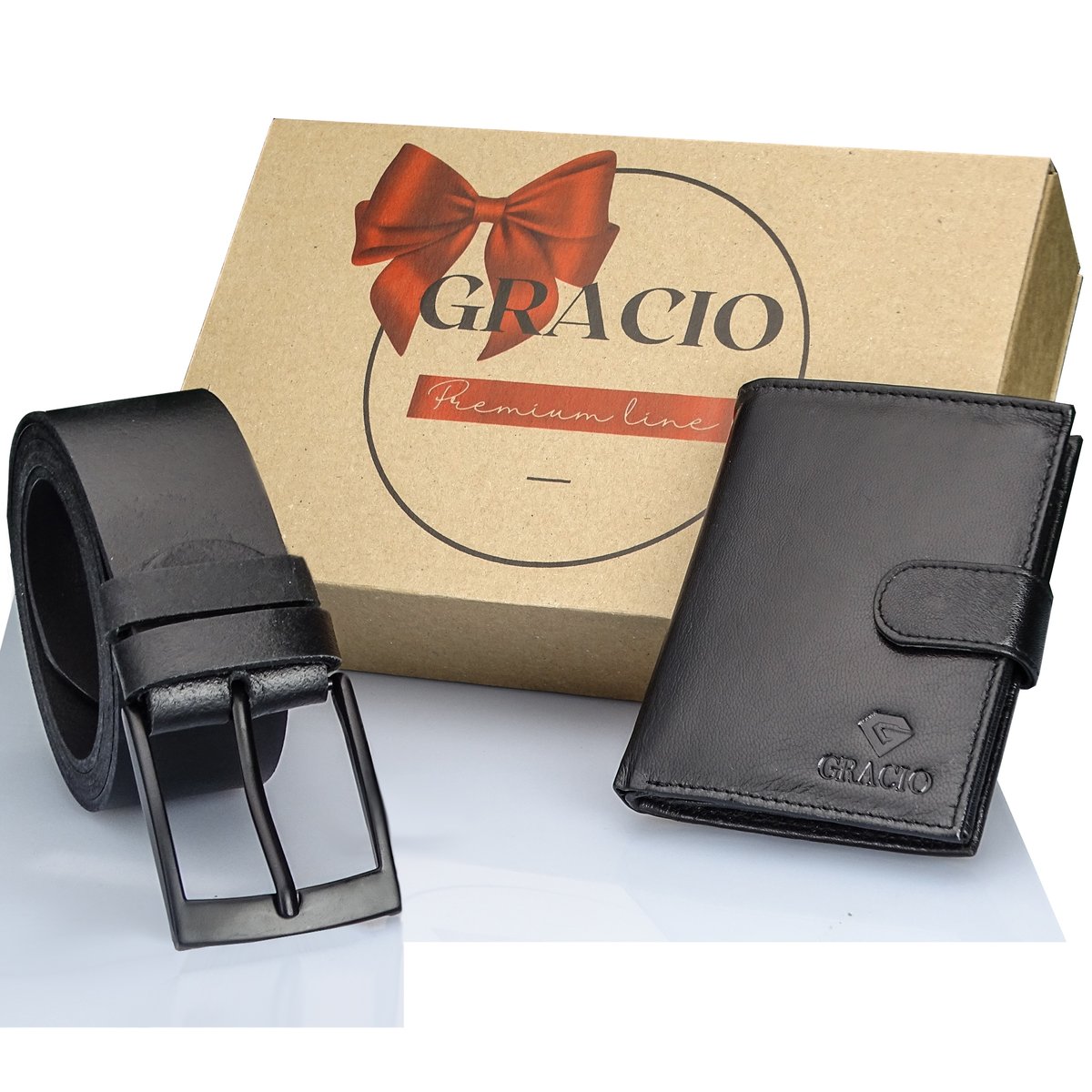 BOX PREZENTOWY Gracio portfel skórzany + pasek - Gracio | Moda Sklep ...
