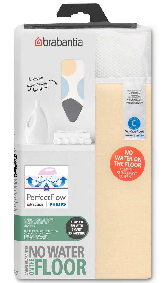Brabantia PerfectFlow pokrowiec na deskę do prasowania 124x45 cm biały ...