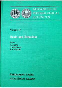 Brain and behaviour Volume 17 - Pergamon Press | Książka w Empik