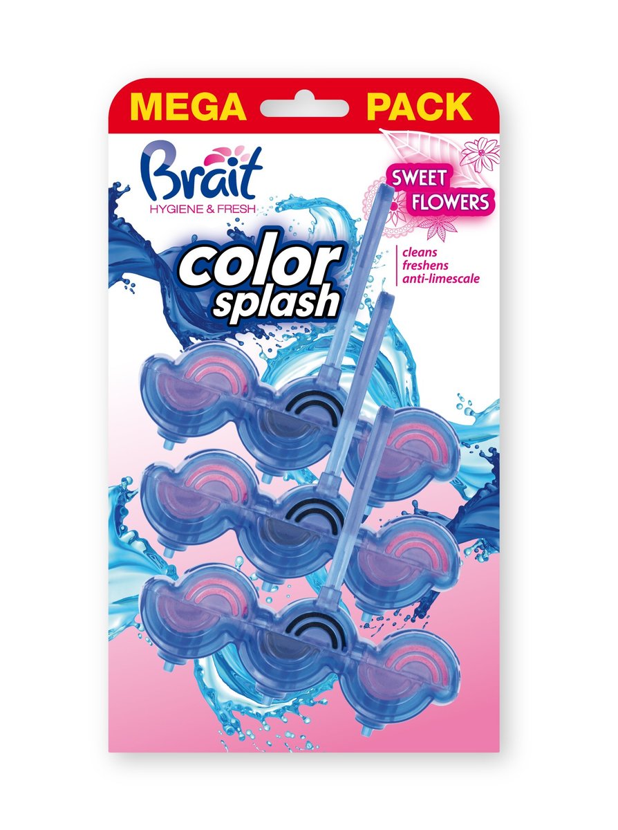 BRAIT Color Splash Kostka WC Sweet Flower 3 x 45 g - Inny producent ...