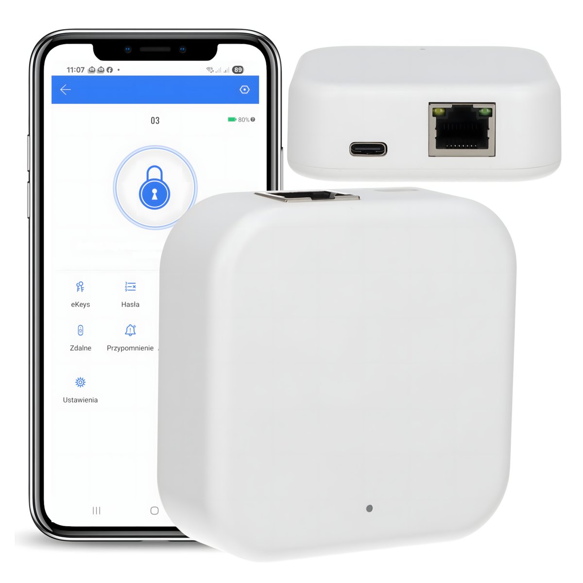 BRAMKA LAN RJ45 TTLOCK G3 BLUETOOTH CENTRALKA DLA ZAMKÓW GATEWAY ...