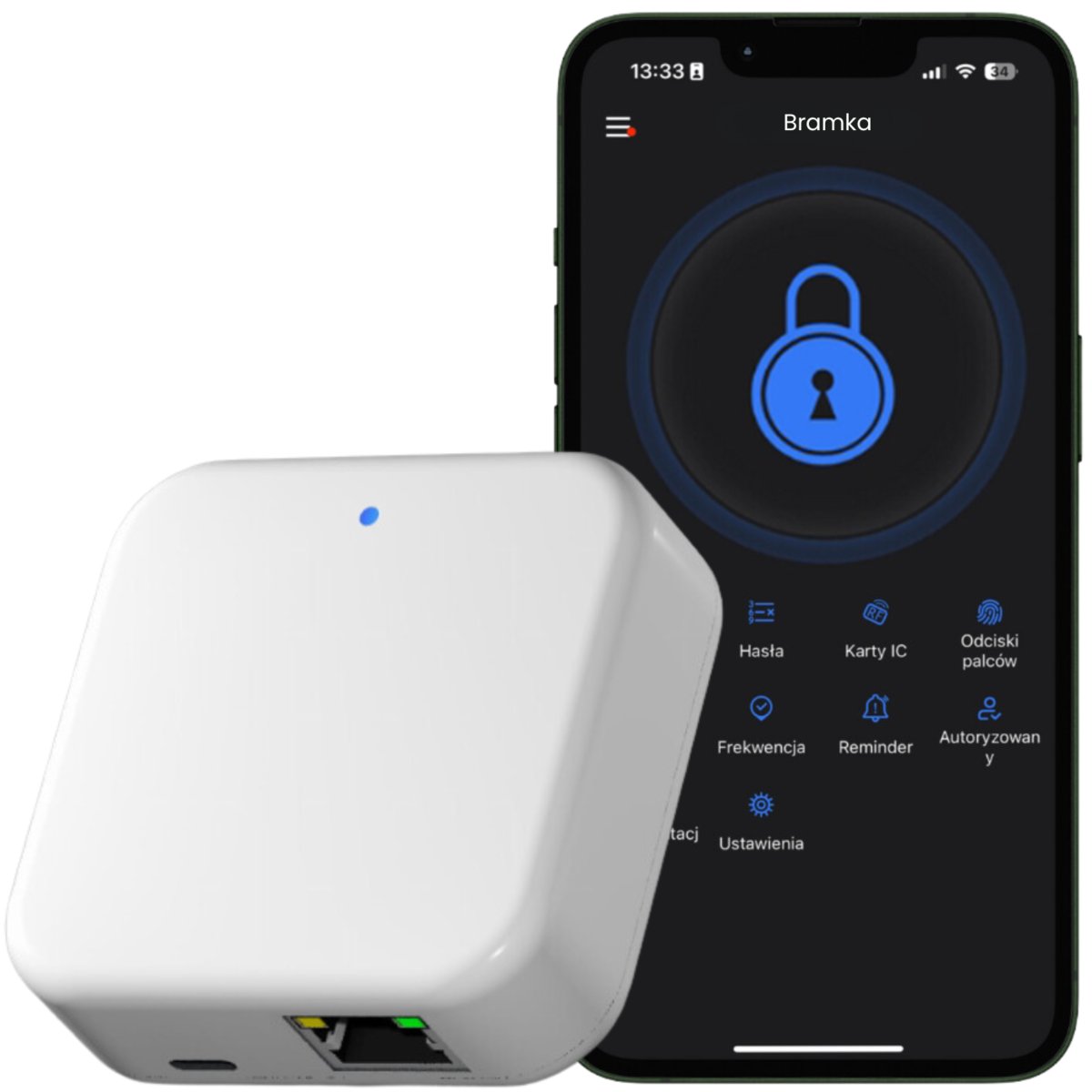 BRAMKA LAN RJ45 TTLOCK G3 POE BLUETOOTH CENTRALKA DLA ZAMKÓW SMARTLOCK ...
