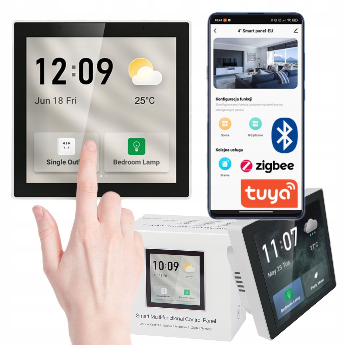 Bramka TUYA centralka Panel sterowania BT Zigbee Smart Control Panel ...