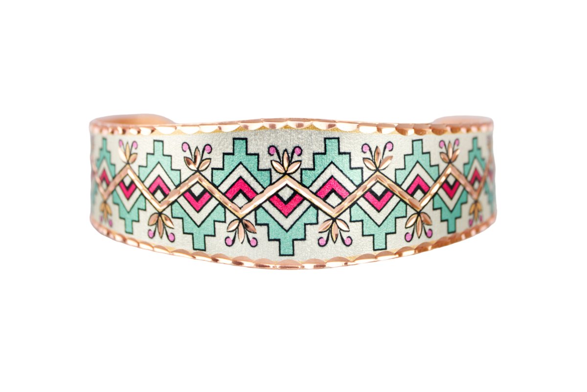 Bransoletka Miedziana - Motyw Geometryczny BR_R - Inna marka | Moda Sklep EMPIK.COM