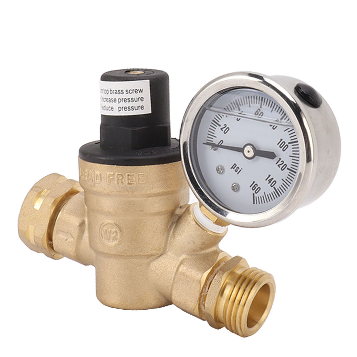 Brass Adjustable 3/4inch NH Thread RV Water Pressure Regulator - Inna ...