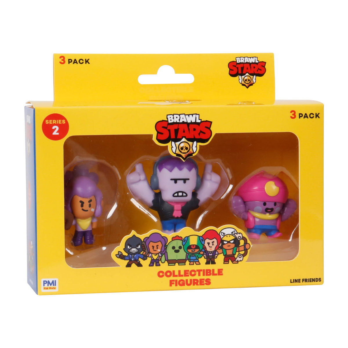 BRAWL STARS Seria 2 - Zestaw 3 Figurek Kolekcjonerskich SHELLY FRANK ...