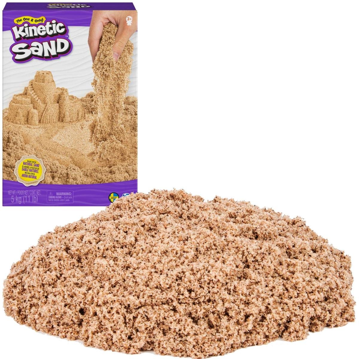 Brązowy Piasek kinetyczny plastyczny Kinetic Sand 5kg Brązowy plażowy ...
