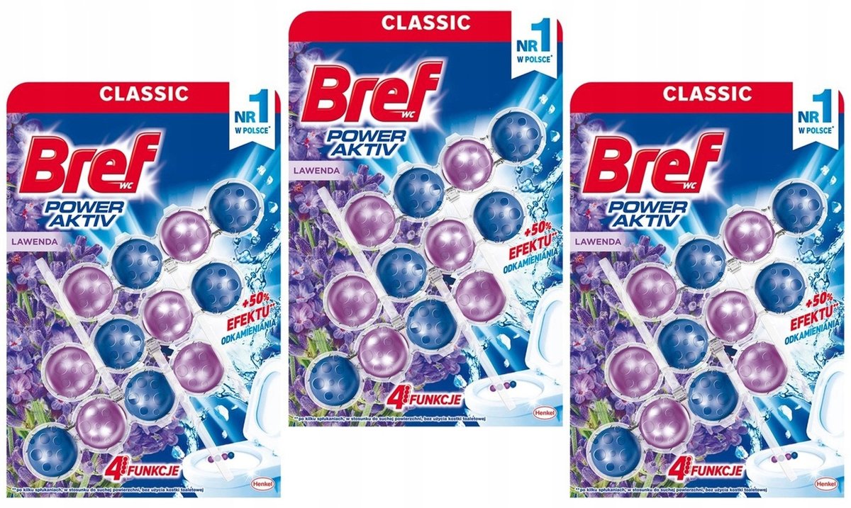 Bref Power Activ Zawieszka Do Wc Lawenda 3X50G X3 - Bref | Sklep EMPIK.COM