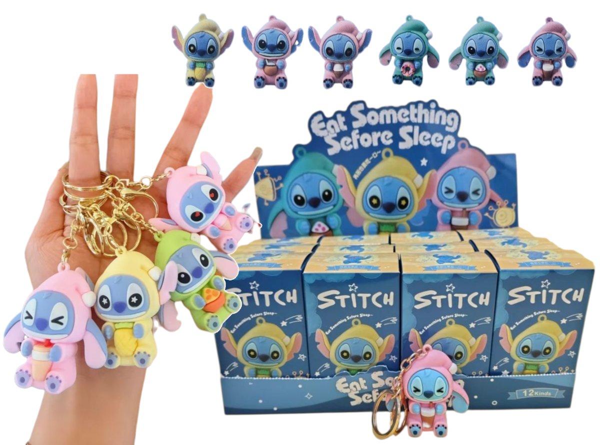 Brelok Stitch Lilo Stich Blind Box Eat Something Before Sleep ...