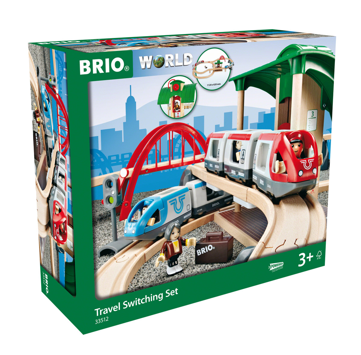 Brio, Pociąg osobowy z dworcem, 42 el. - Brio | Sklep EMPIK.COM