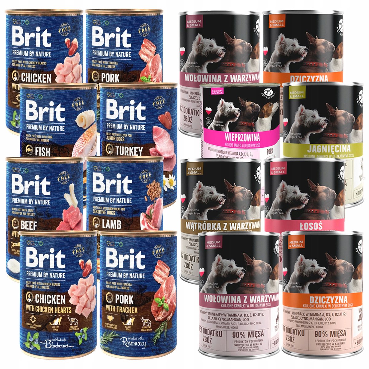 BRIT BY NATURE PET REPUBLIC Karma mokra dla psa mix smaków 16 x 400g - Brit | Sklep EMPIK.COM