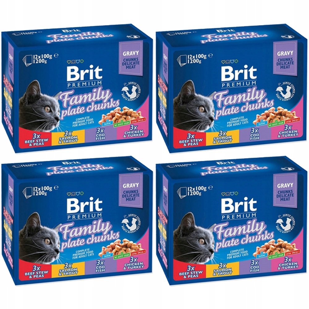 Brit Cat Pouches Family Plate 48x100g - Brit | Sklep EMPIK.COM