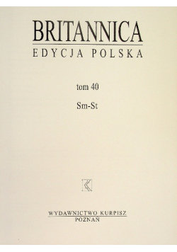 Britannica Edycja polska Tom 40 Sm - St - Opracowanie zbiorowe ...