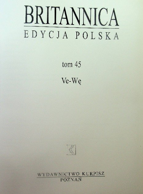 Britannica Tom 45 - W opisie | Książka w Empik