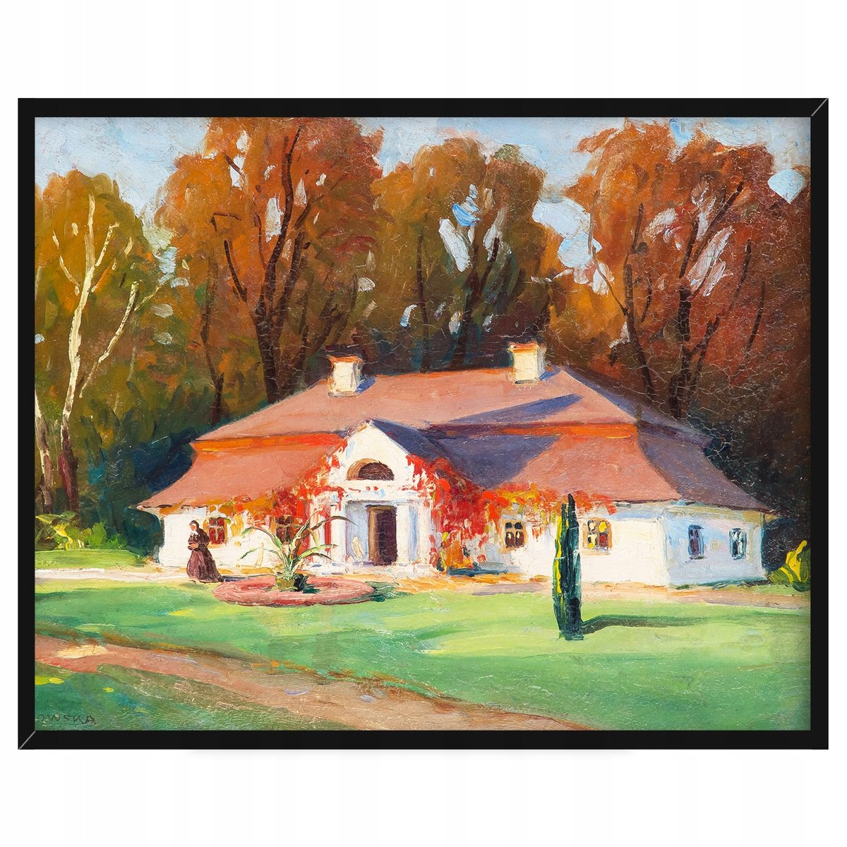 Bronisława Rychter-Janowska Dworek jesienią OBRAZ 40x50 - Inna marka ...