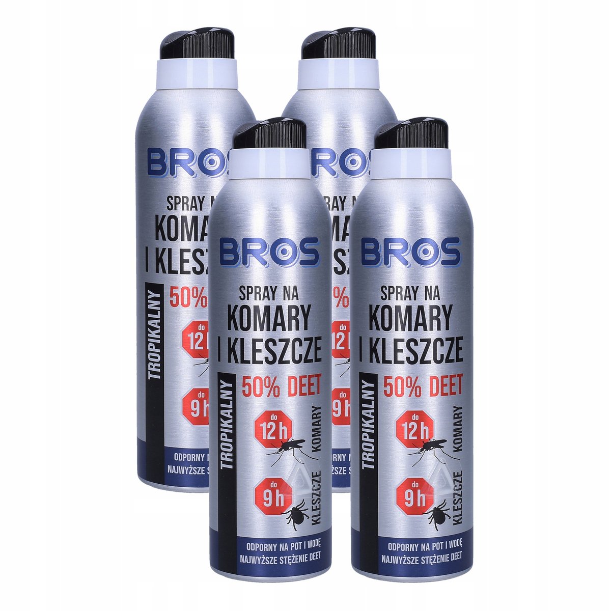Bros, Spray Komary Kleszcze Deet Tropikalny 180 X4 | Sklep EMPIK.COM