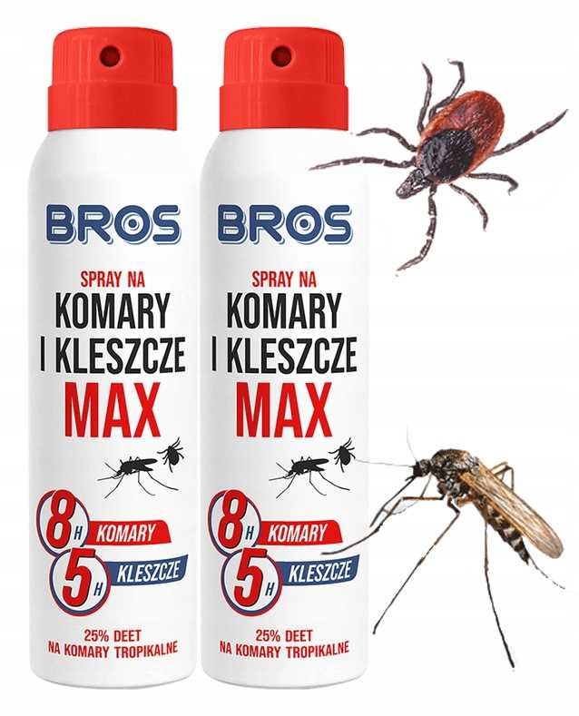 BROS - spray na komary i kleszcze MAX 90ml - 2 szt. - Bros | Sklep EMPIK.COM