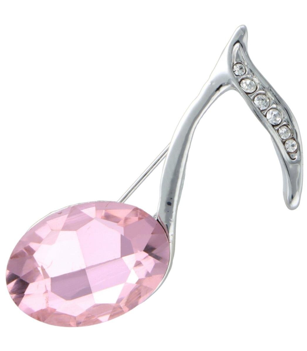 Broszka z cyrkoniami Elegancka Piękna Ozdobna Nutka Agrafka - Agrafka ...