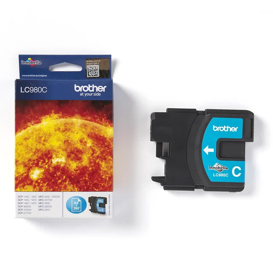Brother LC-980C | Oryginalny kartridż z tuszem cyan do 260 stron ...