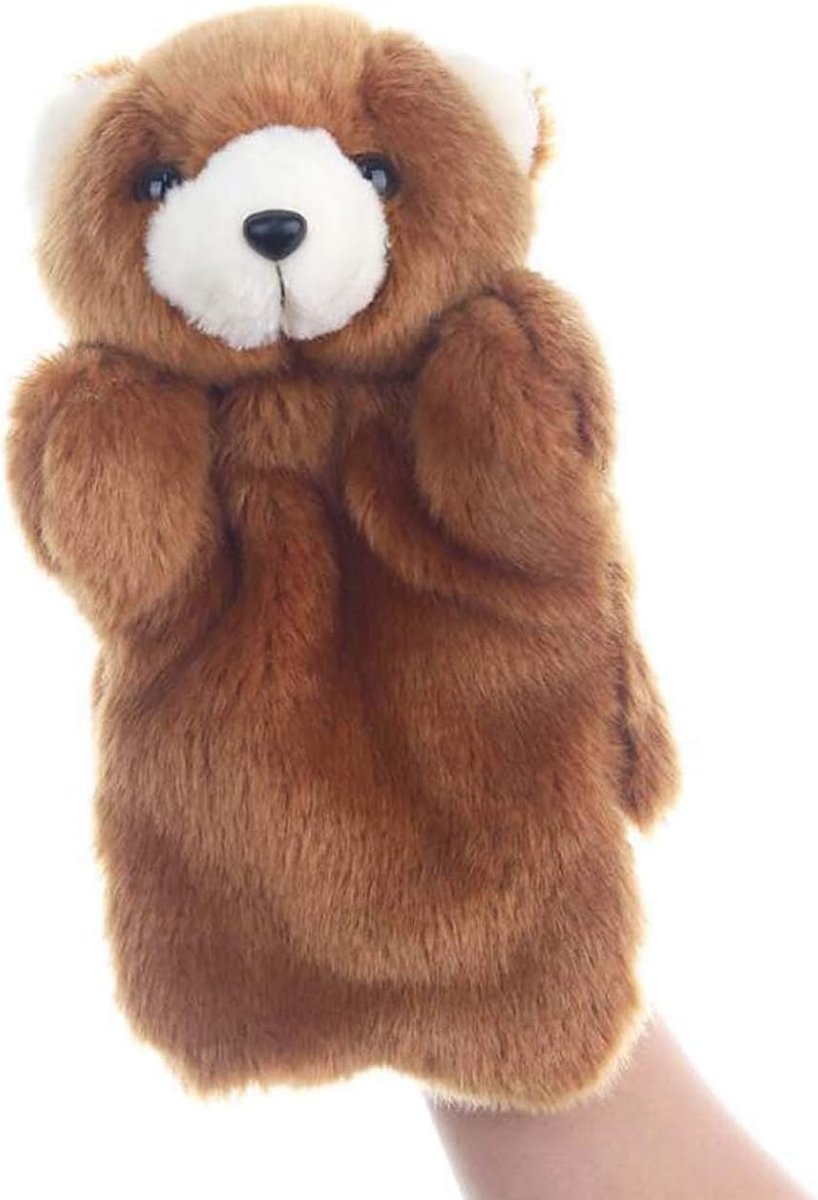 Brown Bear Hand Puppets Plush Animal Toys for Imaginative Pretend Play ...