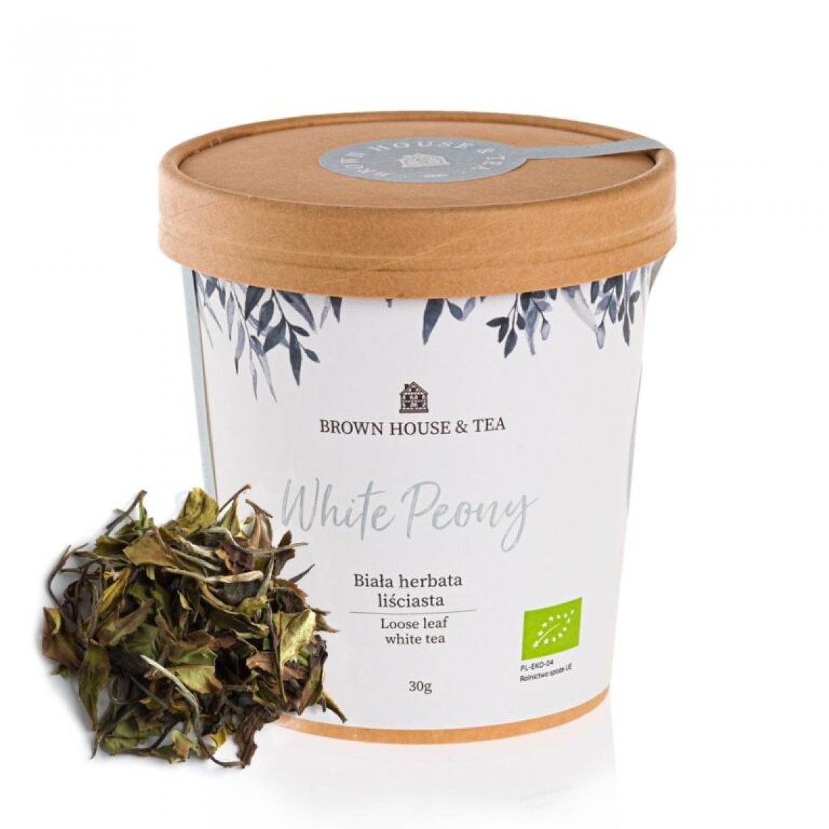 Brown House & Tea White Peony bio indyjska biała liściasta herbata 30g ...