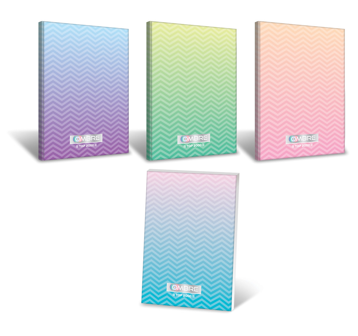 Brulion w kratkę, A4, Ombre, mix wzorów - Top 2000 | Sklep EMPIK.COM