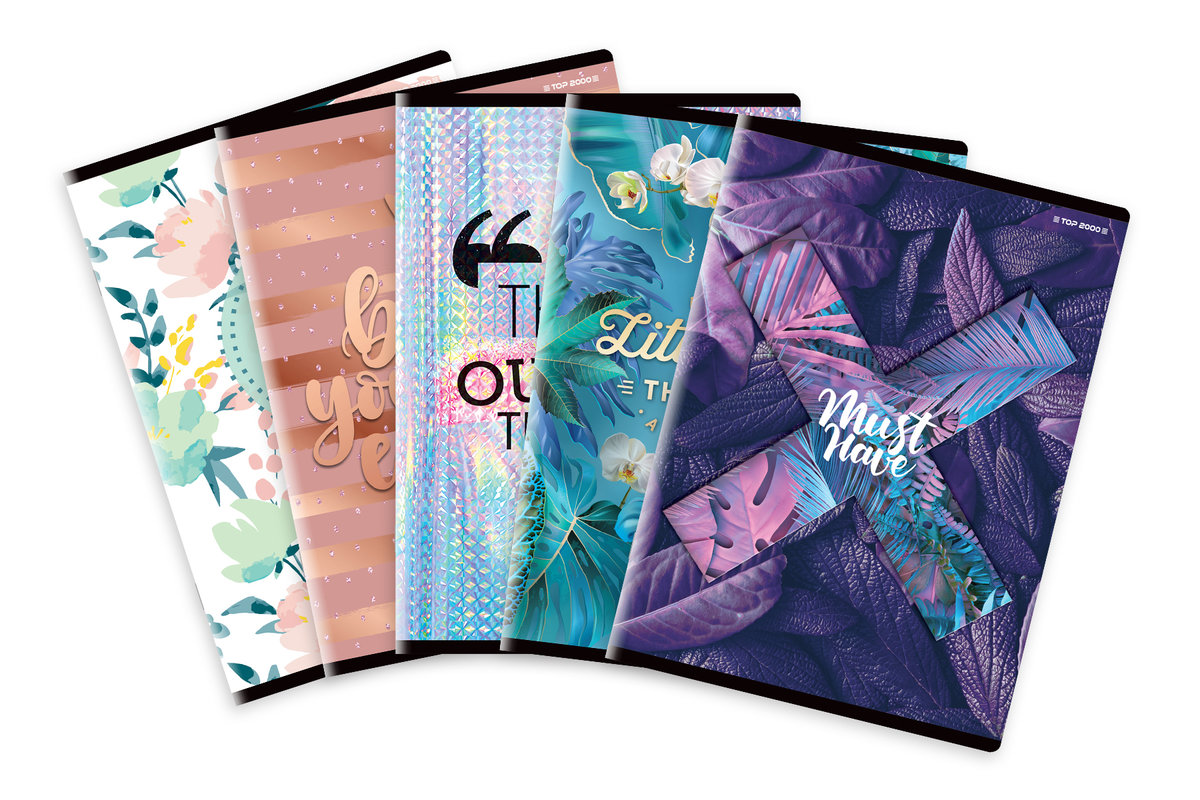 Brulion w kratkę, A5, mix wzorów - Top 2000 | Sklep EMPIK.COM