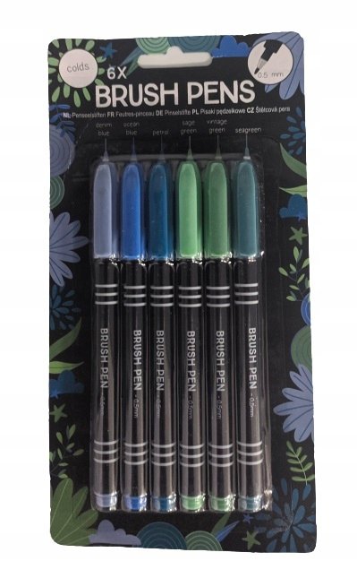 BRUSH PEN PISAKI PĘDZELKOWE 6 sztuk KALIGRAFII 52 - Inna marka | Sklep ...