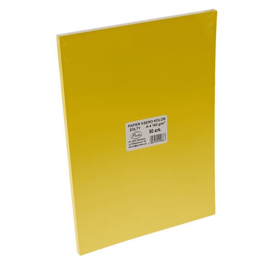 Brystol Papier Ksero A4 160G Żółty 50Ark Protos - PROTOS | Sklep EMPIK.COM