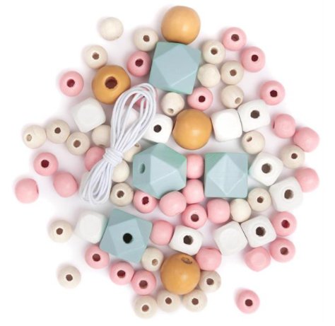 [Bs] Koraliki Drewniane Kolorowe Pastel 80Szt Dalprint Grko - dpCraft ...